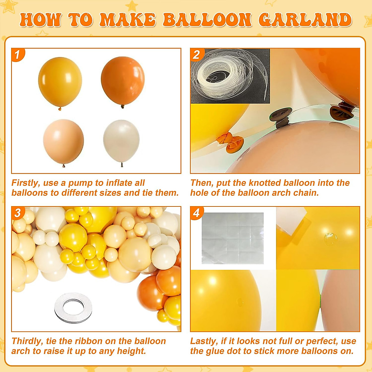 Here Comes The Sun Balloon Arch Kit 134Pcs Retro Beige Orange Yellow Balloons Here Comes the Son Baby Shower Boy Boho Sunshine Theme Birthday Party Decorations