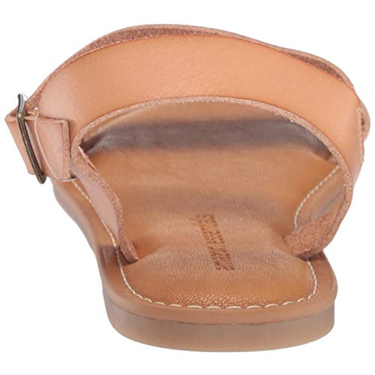 Amazon Essentials Women's Two Strap Buckle Sandal, Natural, 7.5