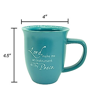 Abbey Gift Ceramic St. Francis Mug and Coaster Set, 4 by 4.38",56472T