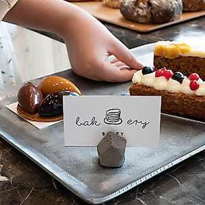 watchget Place Card Holder, Concrete Table Number Holders Small Size Table Card Holder Menu Stands for Home Cafe Shop Wedding Party, 10Pcs