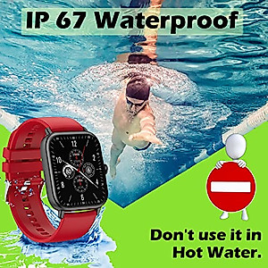 Bluetooth Smart Watch for Women Men Fitness Activity Tracker Compatible with iPhone Android Waterproof HD Full Touch Screen Health Smartwatch with Call Text Pedometer Heart Rate Message Reminder etc.
