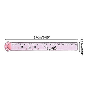 Clear Acrylic Straight Ruler 15cm Plastic Ruler for Creative Scale Ruler for Students Math Drawing Tool for Engineers Ki