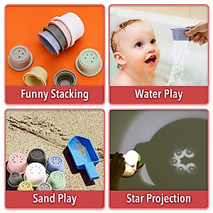 Mr. Pen- 8 Pcs, Baby Stacking Toys/Cups, Nesting Cups, Stackable Cups for Baby and Toddler