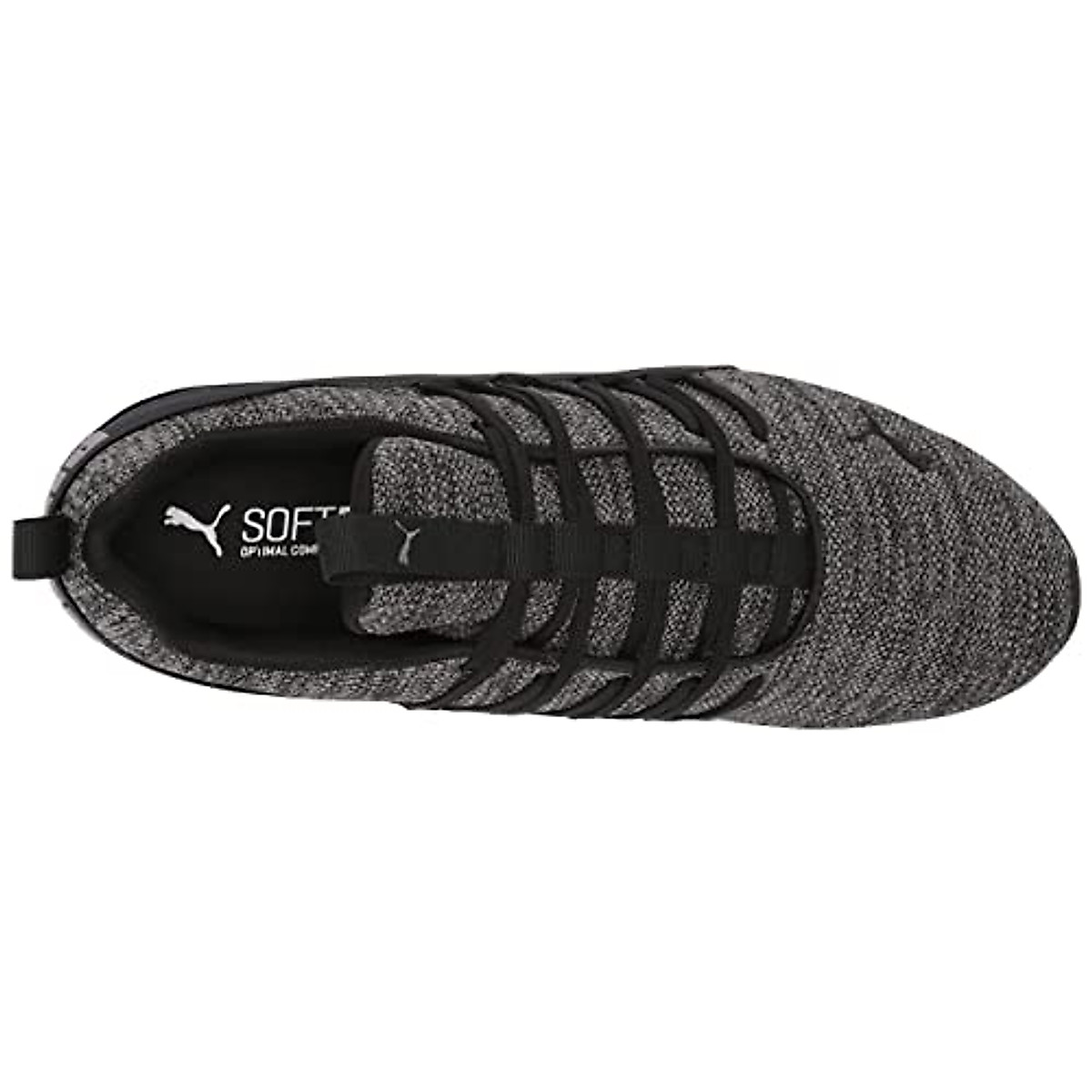 PUMA mens Axelion Running Shoe, Puma Black-castlerock, 9.5 US