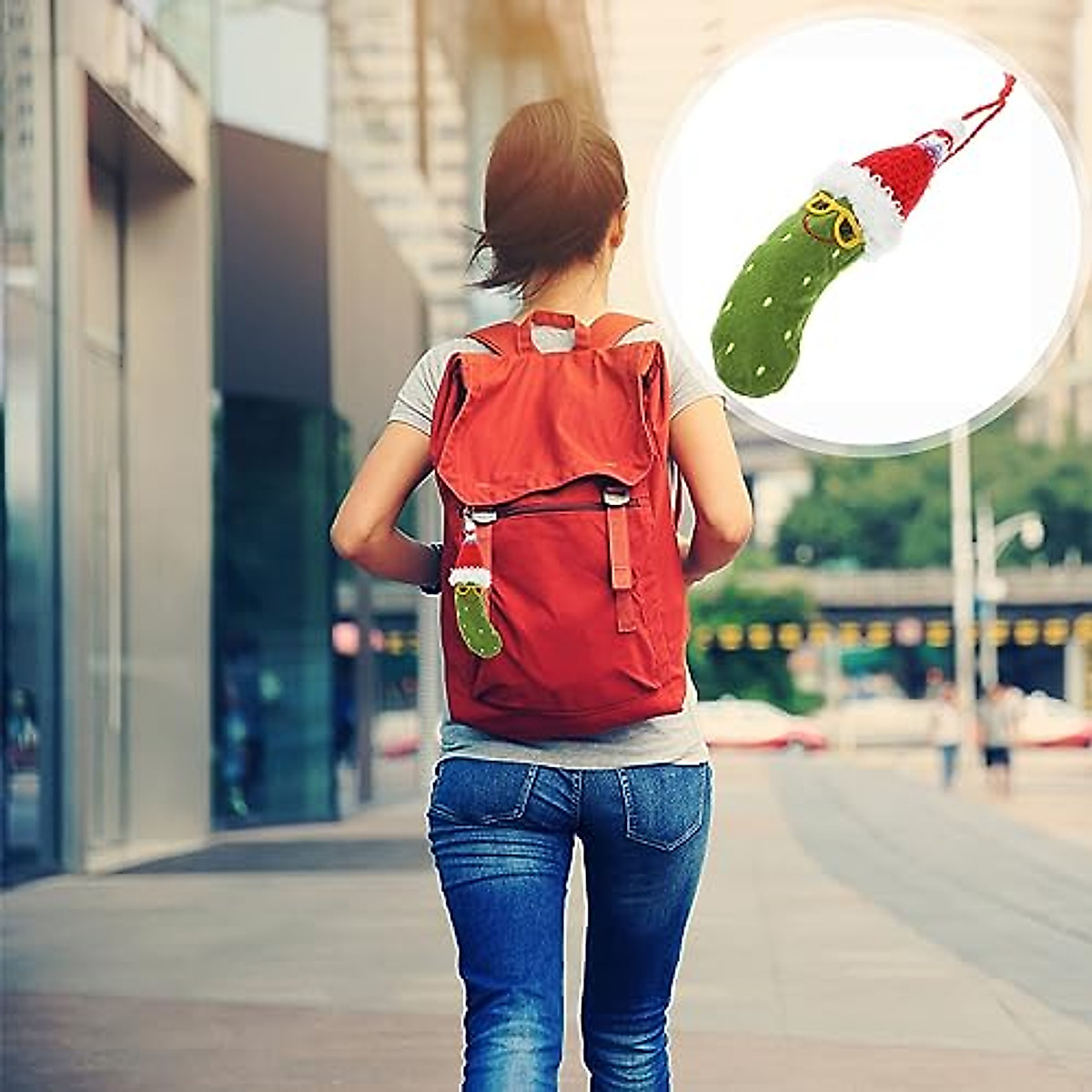 ABOOFAN Felt Banana Ornament Cartoon Fruit Hanging Decoration Creative Decorative Food Pendant Decorative Stuffed Animal Doll with Knit Santa Hat Charm for Car Xmas Tree C