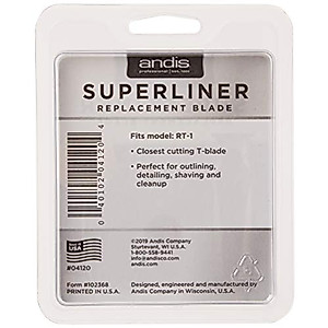 Andis 04120 Superliner Replacement Carbon Steel Trimmer T-Blade, Gray