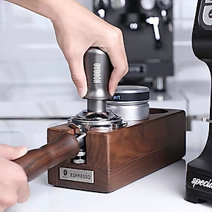 53mm Espresso Tamper, Professional Coffee Tamper with Calibrated Spring Loaded, Ergonomic Handle, Fascinating and Comfortable Grip, Flat Stainless Steel Base for Espresso Machine