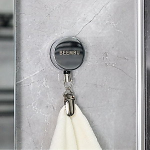 Towel Racks for Bathroom – Retractable and Extendable Towel Holders – 3M Adhesive Stainless Steel Towel Hangers – Wall-Mounted Bathroom and Kitchen Towel Organizers (1)