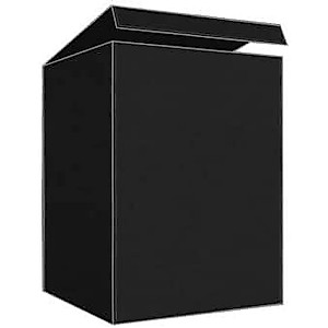 Utility Folding Shopping Cart Liner with Privacy Top Cover - Water Resistant, Lightweight, Non-Woven, Breathable Material, Fastens Securely - Protects Groceries and Laundry During Transit (Black)