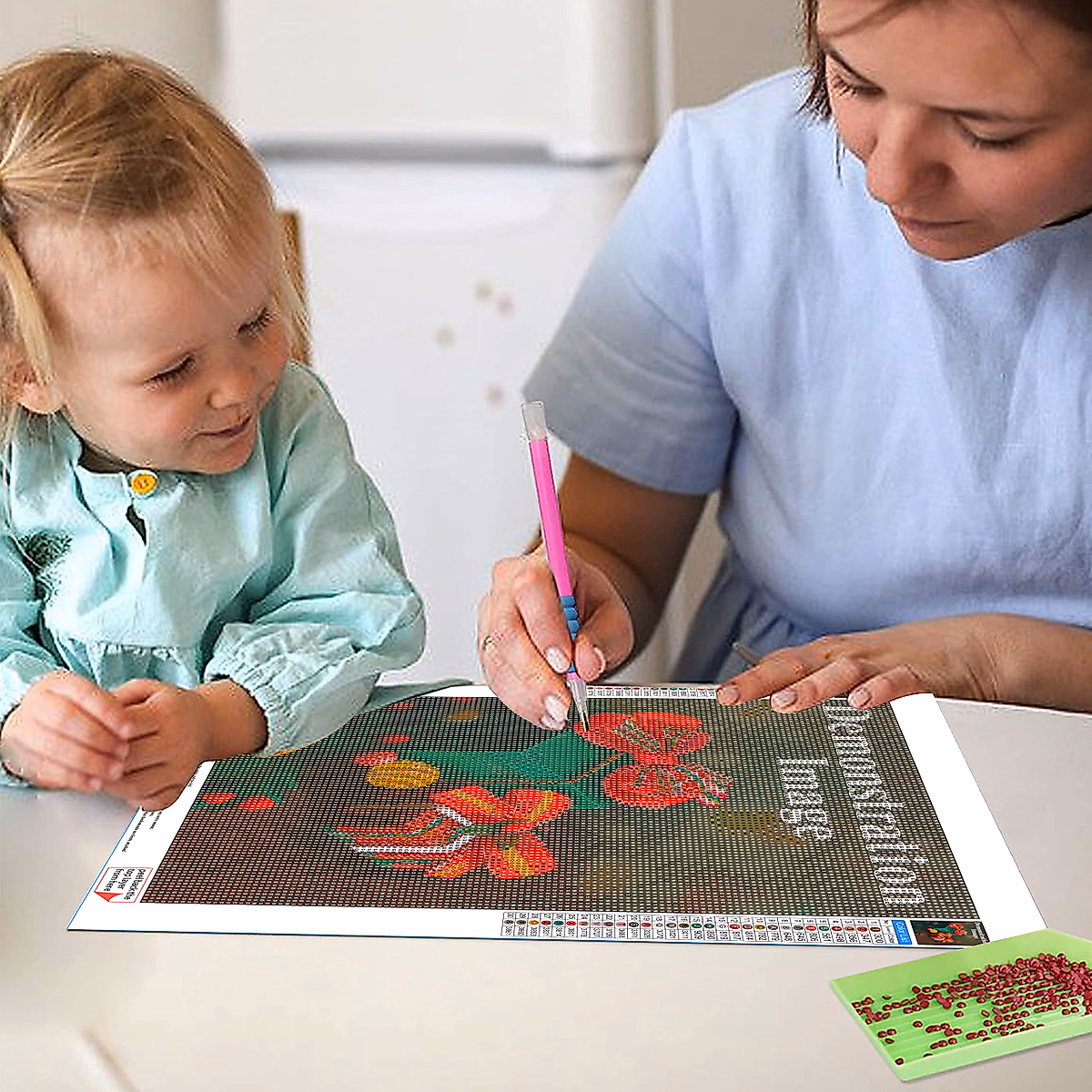 Fluorescent Butterfly Diamond Painting Kits Adults and Children by Number Paste DIY Diamond Painting, Cartoon Landscape Art, Small Fresh Summer Girls Home Decor & Handmade Collectibles 8x12inch