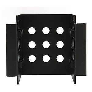 ASHATA 2.5in HDD Mounting Rack, 2.5 Inch Aluminium Alloy Hollow Hard Drive Storage Bracket, 2.5 Inch to 3.5 Inch Solid State Drive Built in Expansion for 2.5in IDE HDD SSD(Black)