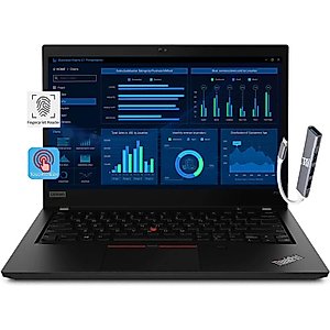Lenovo ThinkPad P14s Mobile Workstation Laptop for Designer, Architecture, Engineering (14" FHD Touchscreen, AMD 8-core Ryzen 7 Pro 5850U (Beat i7-1165G7), 48GB RAM, 2TB SSD) FP, Win 11 Pro, Black