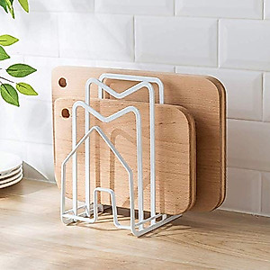 Poeland Kitchen Pantry Organizer Rack for Dinnerware, Bakeware, Cookware, Cutting Boards, Pan Lids