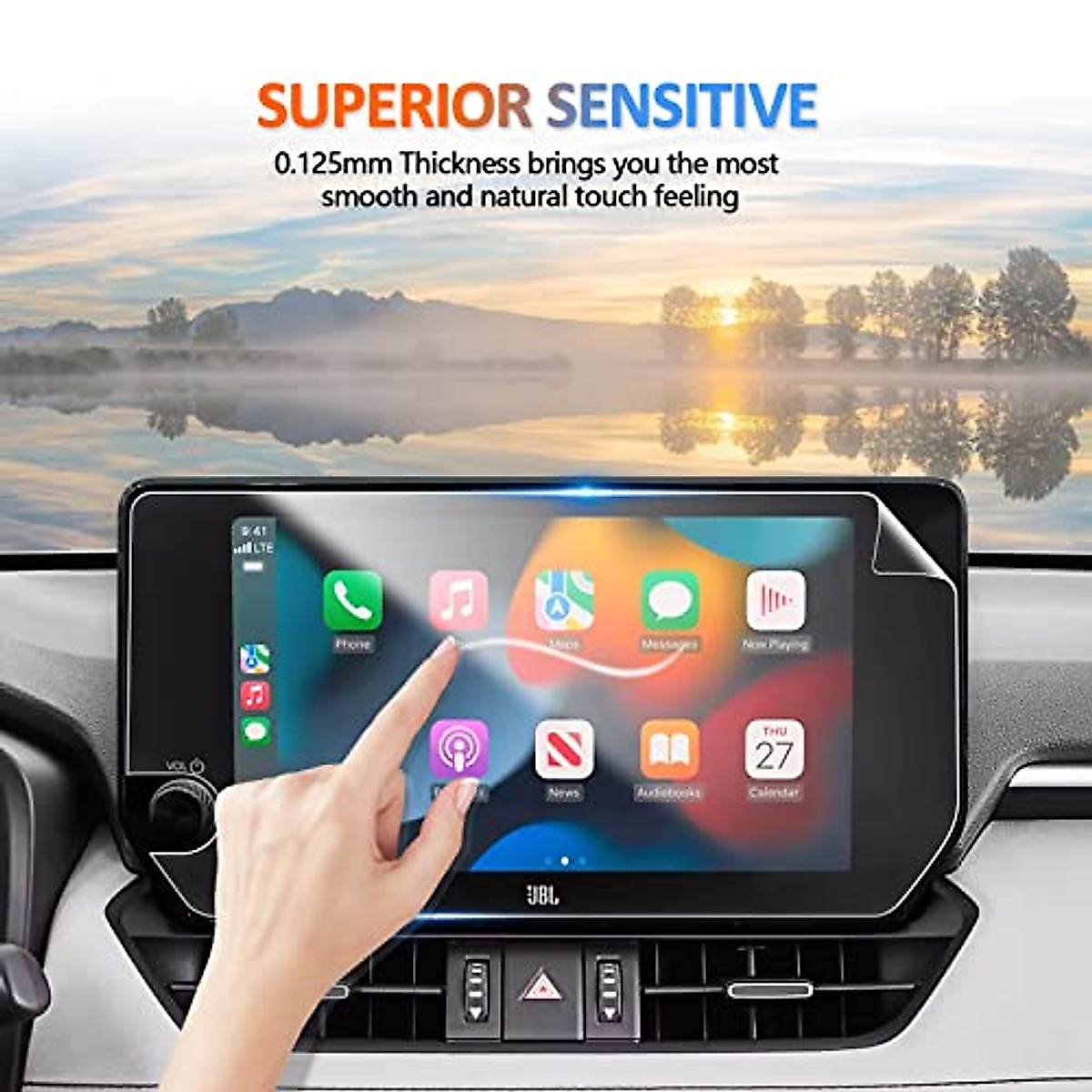 CDEFG for 2023 Toyota RAV4 Screen Protector, 23 RAV4 (XLE Premium, Adventure, TRD Off-Road, Limited)/ Prime XSE/ Hybrid XLE Premium 10.5" Touch Screen Audio Multimedia, Navigation Radio Display Cover Nano Material 2PCS (10.5 Inch)