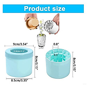 Ice Cube Moulds,3d Cylindrical Ice Cube Moulds,portable Ice Cube Moulds With Lid Make 60 Ice Cubes Press-type Easy to Release