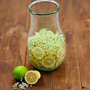 Weck Jars - Weck Tulip Jars 1.5 Litres - Sour Dough Starter Jars - Large Glass Jars for Sourdough - Starter Jar with Glass Lid - Tulip Jar with Wide Mouth - Suitable for Canning and Storage - (2 Jars)