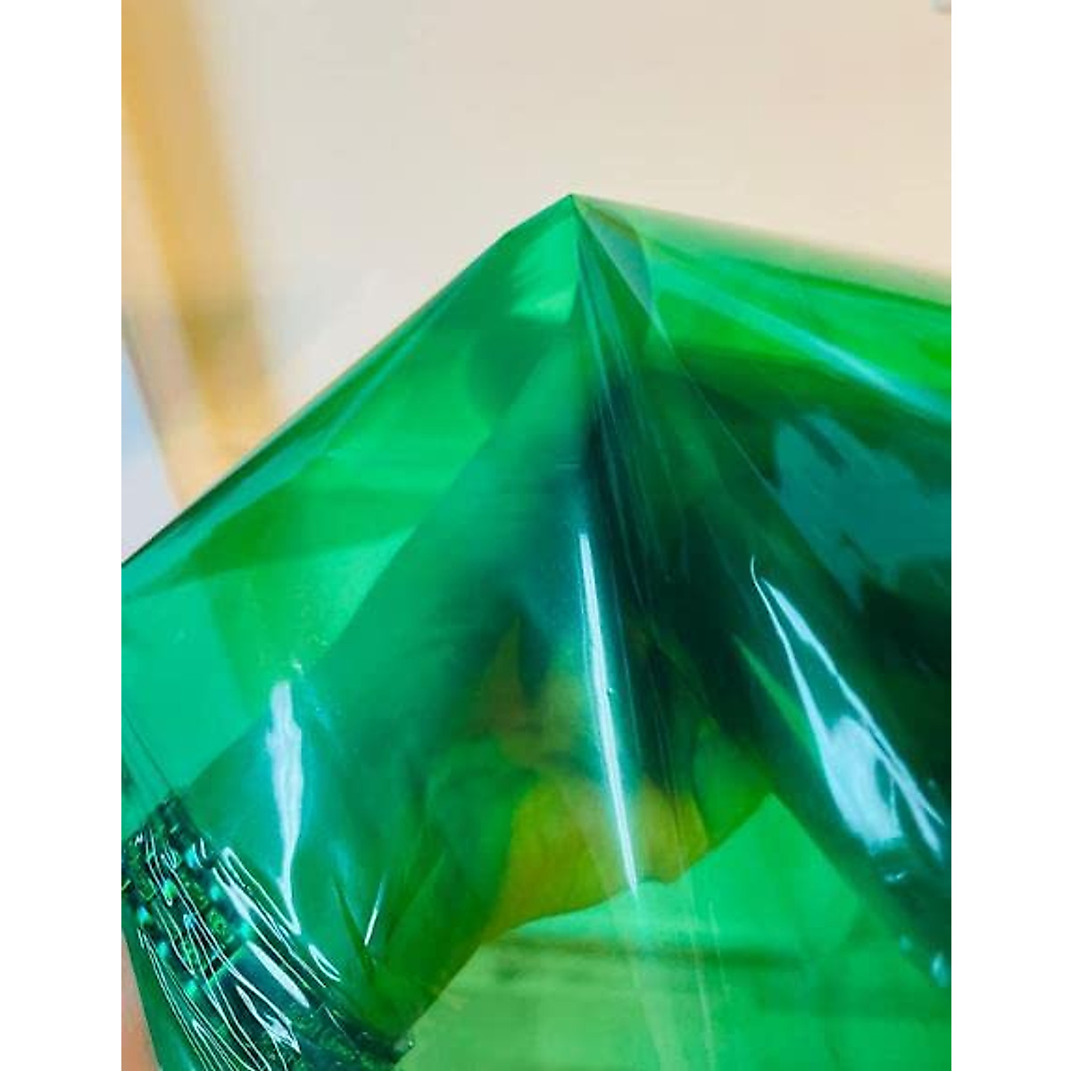 2 Rolls Red & Green Cellophane Wrap Roll- (17 in. Wide x 100ft. Long x 2.3 Mil Thick) - Cellophane Roll for Christmas Gift Basket Wrap - Plastic Wrap for Decorations, Treats, Christmas Tree W