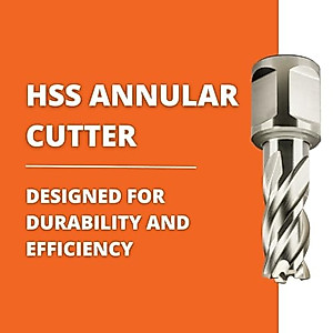 Jancy Slugger by Fein - HSS Nova Annular Cutter with Centering Pin - 3/4" Straight Shank, 1" Depth, 7/16" Diameter - 63134111041