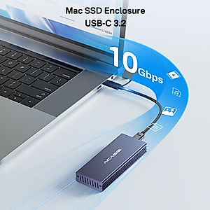 ACASIS USB C 3.2 SSD Enclosure for Apple Flash SSDs 12+16 PIN MacBook Pro,MacBook Air, Mac Pro, iMac from 2013 to 2017 Portable Storage Enclosure Compatible with M.2 Nvme SSD with Adapter