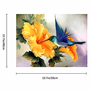 ACANDYL Paint by Numbers Paint by Number for Adults Paint by Numbers Kit for Adults Beginner Hummingbird Paint by Number Kit Acrylic Paint Kit Wall Home Decoration 16x20 Inch