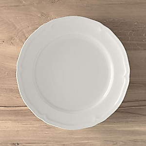 Villeroy & Boch Manoir 18-Piece Dinnerware Set, Plates & Bowls, Premium Porcelain, Made in Germany, White, Large