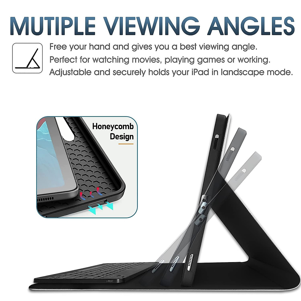 Backlit Keyboard Case for Samsung Galaxy Tab S8 Ultra 14.6 Inch 2022 with S Pen Holder, Wineecy 7 Colors Backlight Detachable Wireless Keyboard & PU Folio Stand Cover Case for SM-X900 / SM-X906 Tablet