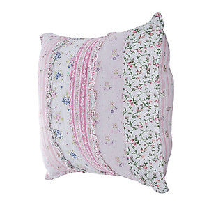 Cozy Line Home Fashions Pink Rose Romantic Ruffle Floral Flower Decor Pillow (Pink Lace, Decor Pillow - 1pc)