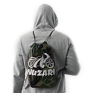 Breathable Motorcycle Cover W/Elastic Bottom. Premium Heavy Duty Outdoor Waterproof All Season Polyester W/Soft Screen Shield. Universal Heat Resistant Lockable Fabric (Camouflage, Medium)