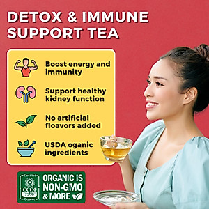 Enoch Detox Tea: Goji Berries Chrysanthemum Organic Naturopathic Herbal Tea. All Natual Flavor, Body Cleanse, Anti Inflammatory, Antioxidants, Promote Kidney, Liver, Digestive Health and Immune