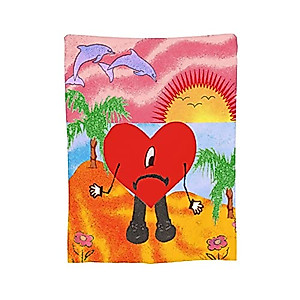 Throw Blankets Bad Cute Bunny Blanket Bedding Blankets Sofa Blankets Flannel Blankets Air Conditioning Blanket Multicolor 50inchx40inch