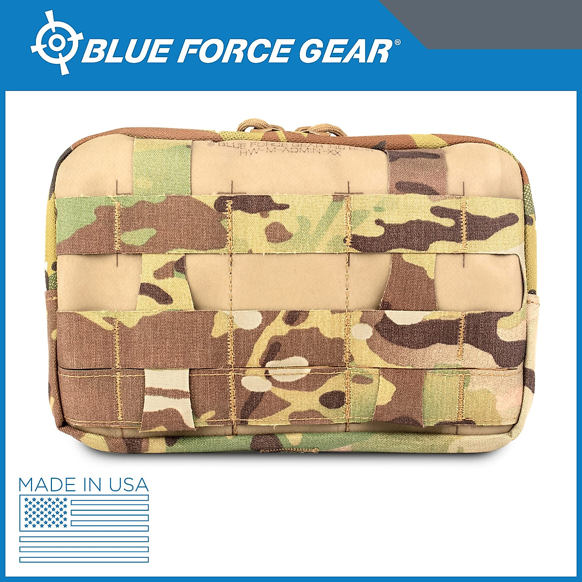 Blue Force Gear MOLLE Admin Pouch - EDC Pouch, Durable USA-Made MOLLE Accessories - Coyote Brown - 1 x 8 x 5.5 Inches