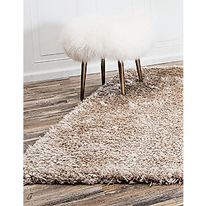 Rugs.com Marilyn Monroe™ Shag Collection Rug – 6' x 9' Blonde Shag Rug Perfect for Bedrooms, Dining Rooms, Living Rooms