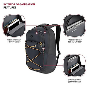 SwissGear 8175 Laptop Backpack, Charcoal Heather, 18 Inches