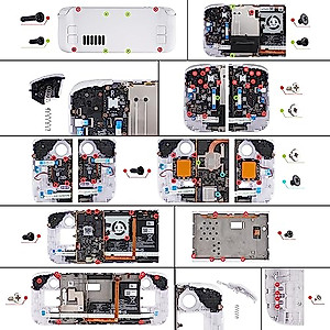 eXtremeRate Black Soft Touch Custom Faceplate Back Plate Shell for Steam Deck, Handheld Console Replacement Housing Case, DIY Full Set Shell with Buttons for Steam Deck Console - Console NOT Included