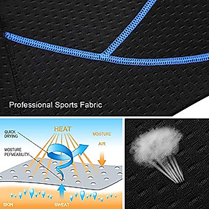 Souke Sports Men's Cycling Underwear Shorts 4D Padded Bike Bicycle MTB Liner Shorts with Anti-Slip Leg Grips(Blue, X-Large)