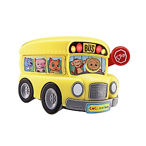Cocomelon Musical Bus for Kids - Yellow School Bus with Built-in Cocomelon Songs and Sound Effects Fun Musical Cocomelon Toy for Cocomelon Merchandise Fans Bus Toy for Toddlers with Flashing Light