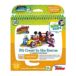 LeapFrog Leapstart Nursery: Mickey and The Roadster Racers Pit Crews to The Rescue Story Book (3D Enhanced)