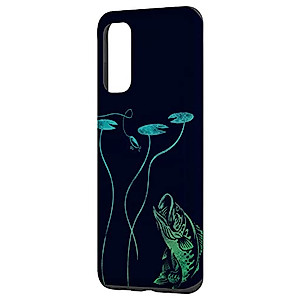 Galaxy S20 Bass Fishing Bass Rising Lilly Pad Largemouth Bass Case