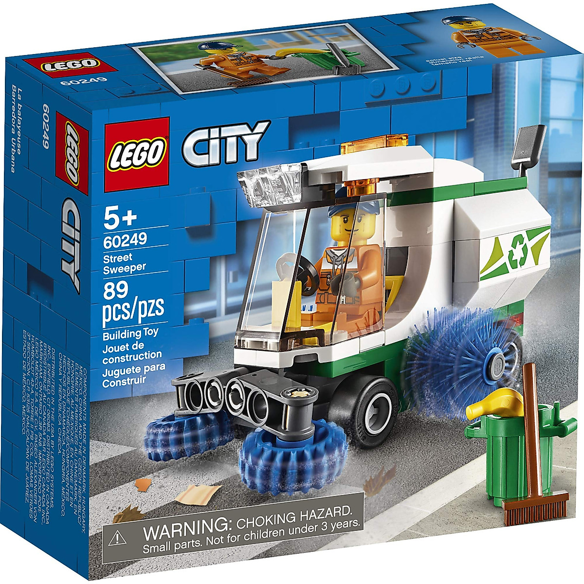 LEGO City Street Sweeper 60249 Construction Toy, Cool Building Toy for Kids (89 Pieces)