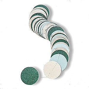 Dusty Blue Dark Green Silver Circle Garland Banner for Wedding Party Decorations Hanging Dots Streamer Backdrop Decor Spring Summer Wedding Bridal Baby Shower Engagement Home Décor