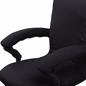 Loghot 2 Set Large Chair Armrests Pillow with Foam Cover Soft Armrest Cushion Pad for Home or Office Chair (Black)