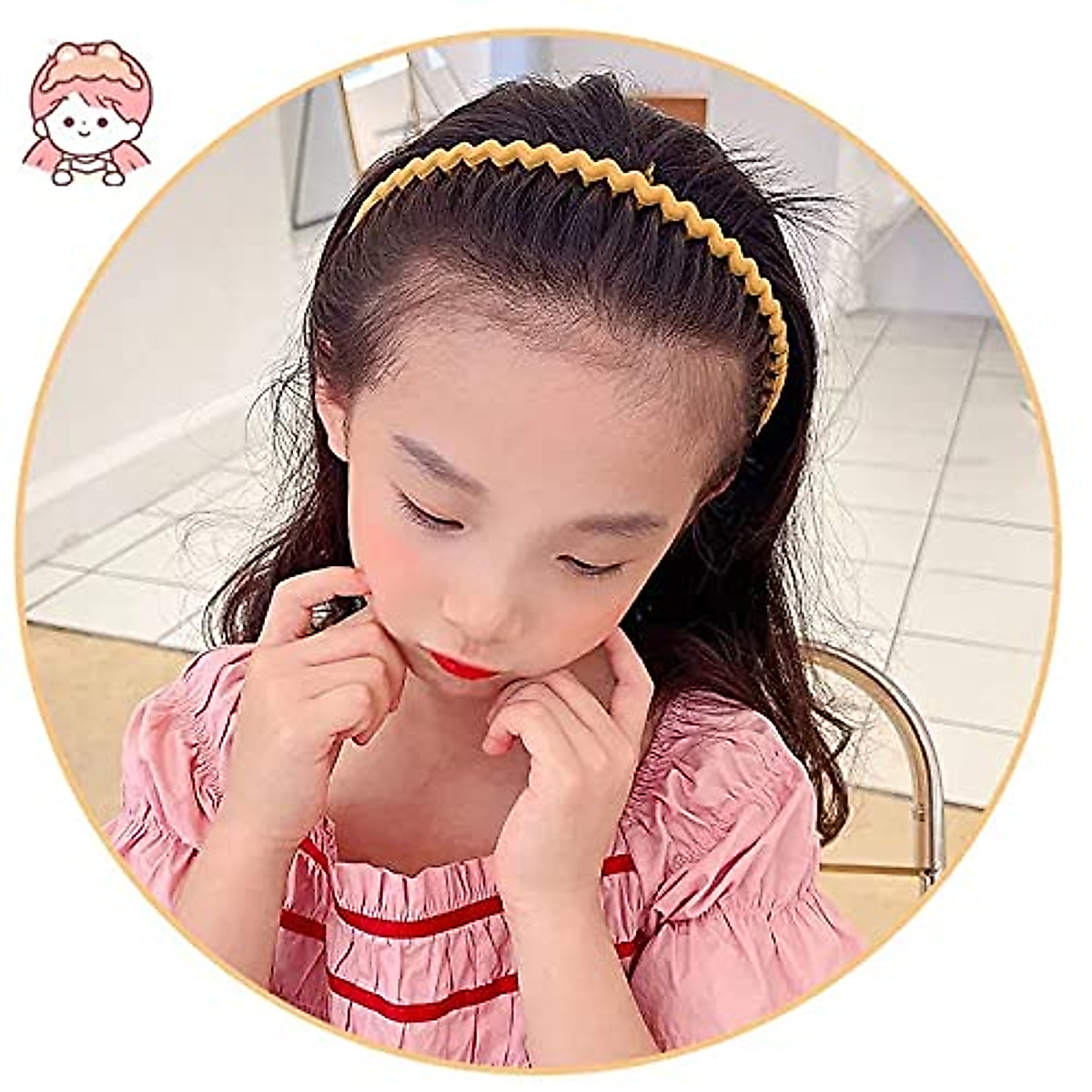 Xiaocao8 5 PCS Non Slip Teeth Headband Candy Color Plastic Girls Headbands for Kids Fashion Girl Hair Accessories (Candy Color 1)