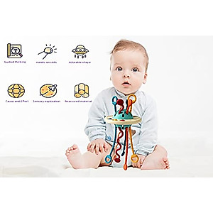 ReeRaa Montessori Toys, Baby Toys 6 to 12 Months, Baby Sensory Toys, Baby Travel Toys, Baby Stress Relief Toys fine Motor Skills Toys 18m + Gifts (Blue)