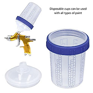Aqur2020 Paint Spray Cup, Paint Spray Cups Plastic Spray Jug Sealing for Commercial Coatings Paint Accessories 350ml