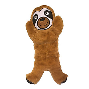 Jalousie 5 Pack 12'' Dog Toys Assortment Value Bundle Dog Plush Toys Dog Squeak Toys12 Inch Each Dog Squeaky Toys Assortment for Medium to Large Breeds - Include Raccoon Elk Hippo Fox Sloth