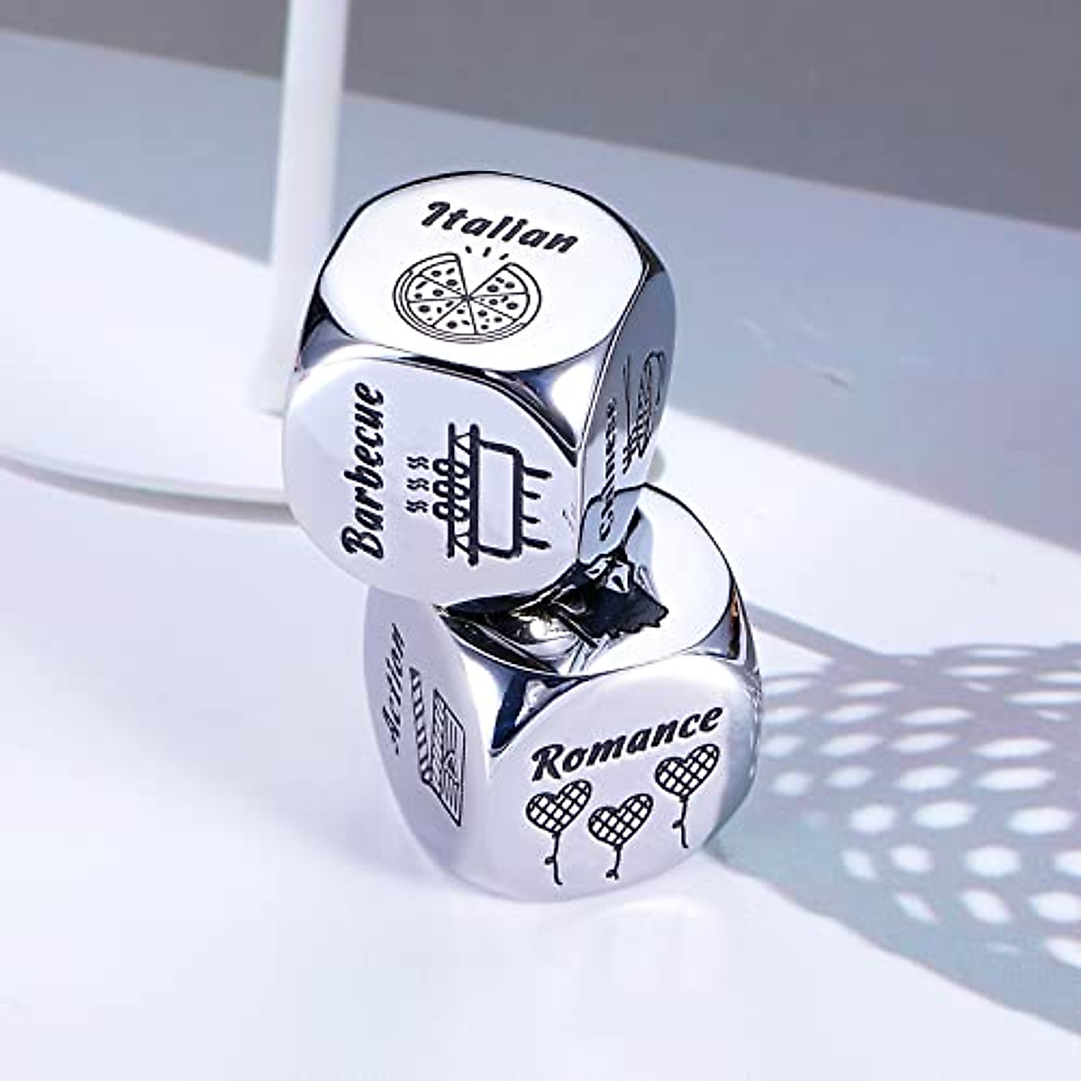 Funny Gifts for Girlfriend Boyfriend Valentines Day Gifts Anniversary Romantic Gifts for Him Her Metal Dice Date Night Gifts for Couples Husband Wife Birthday Naughty Dice for Women Men