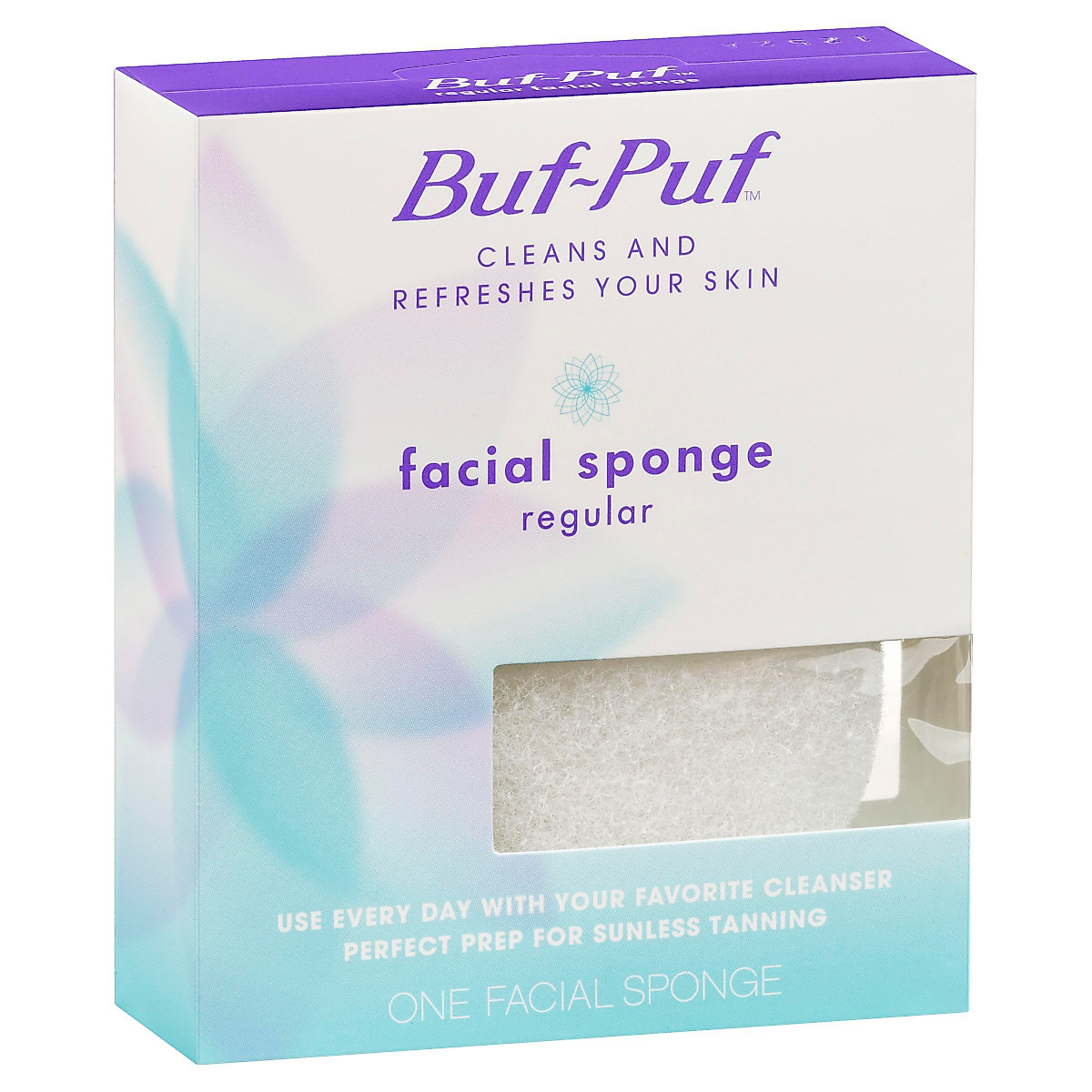 Buf-Puf Facial Sponge, Dermatologist Developed, Removes Deep Down Dirt & Makeup That Causes Breakouts and Blackheads, Reusable, Exfoliating, White, 5 Count