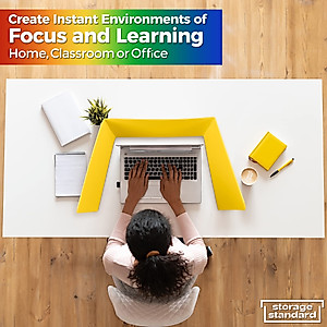 16-Pack Desk Dividers for Students - Durable & Waterproof Plastic Study Carrel Divider, Classroom Folders Teacher Supplies, Easy-to-Clean Plastic Privacy Shield Boards for Student Desks