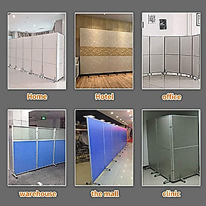 MYOYAY 2 Packs Room Divider Screen Holder,Thickened Aluminum Alloy Room Divider Feet Movable Wheel Privacy Screen Protector Holder for Bedroom Bathroom Office(Silver)