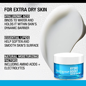 Neutrogena Skin Vitals Hydrating Duo, Hydro Boost Facial Cleanser, 7.8 fl. oz, & Hydro Boost Water Cream Face Moisturizer, 1.7 fl. oz, Fragrance Free Skincare with Hyaluronic Acid, 2 Items